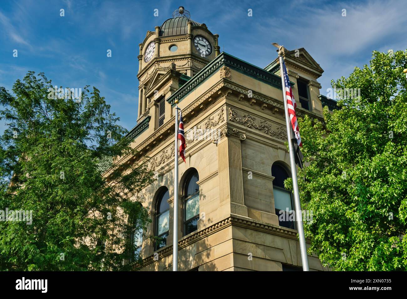 Auglaize County Courthouse in downtown Wapakoneta, Ohio. USA 2024 Stock ...