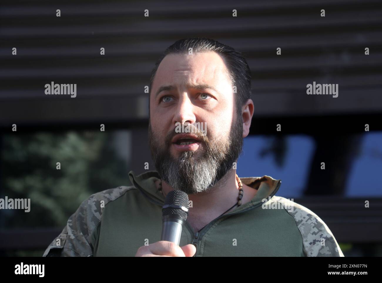 KYIV, UKRAINE - JULY 29, 2024 - Commander of the Georgian tactical unit ...