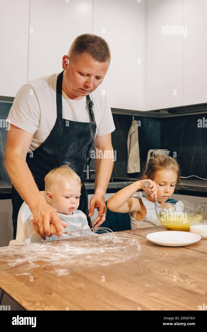 Family Baking Together Enjoying a Memorable Kitchen Experience with ...