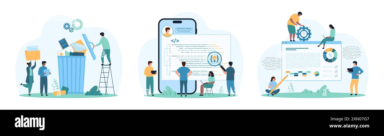 Development of software and mobile app, online coding and cleaning memory set. Tiny people ...