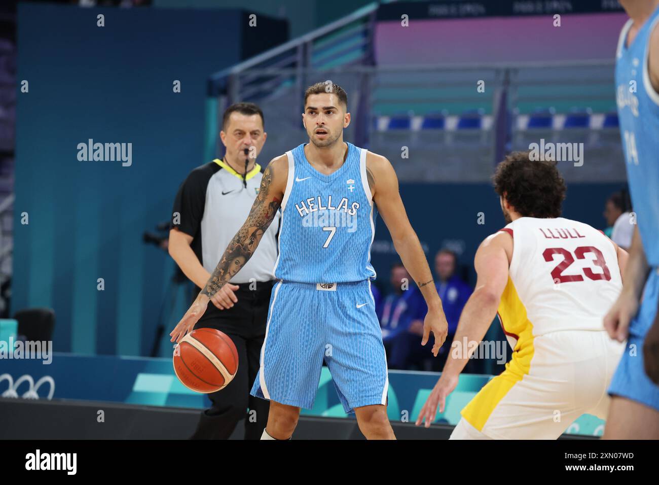 Vassilis Toliopoulos of Greece, Basketball, Men's Group Phase - Group A ...