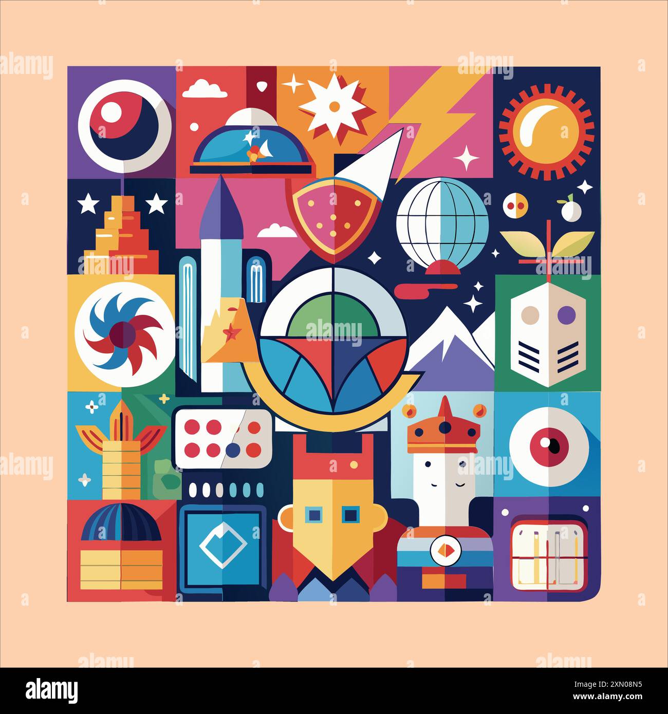 Modern icon iconic Stock Vector Images - Alamy