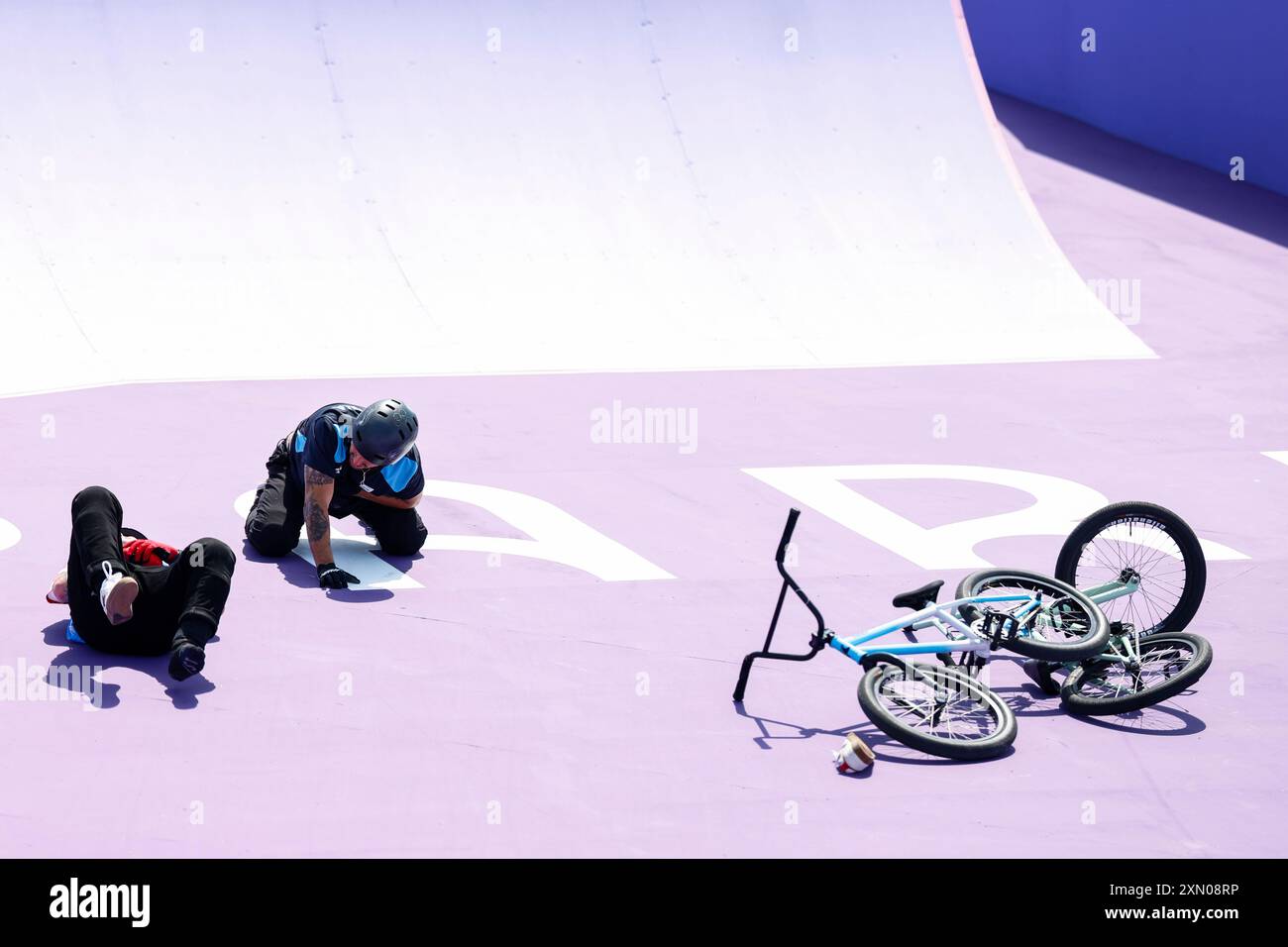 Jose Torres Gil of Argentina and Jeffrey Whaley of Canada have hit each ...