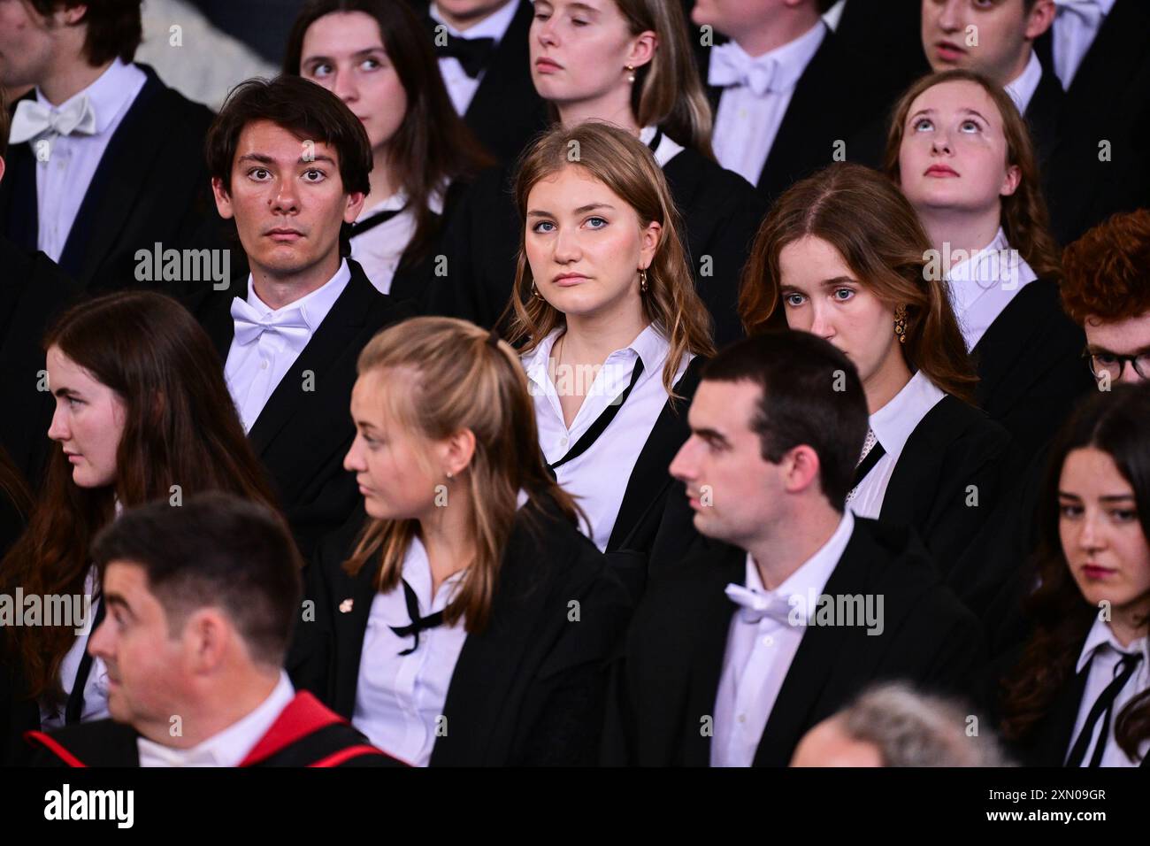 Princess Elisabeth attending the graduation ceremony of Princess ...