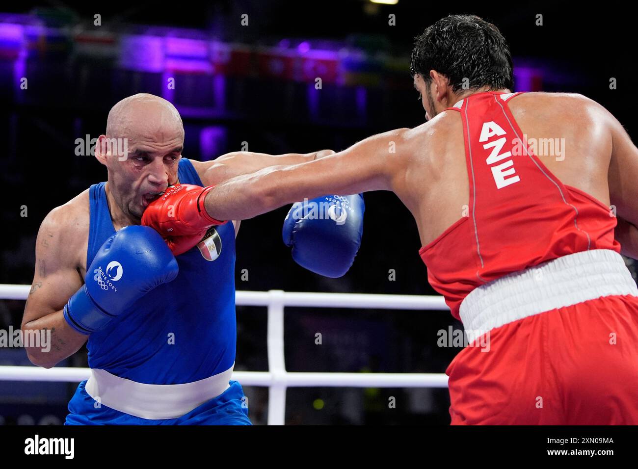 Azerbaijan's Murad Allahverdiyev, right, fights Egypt's Abdelrahman ...