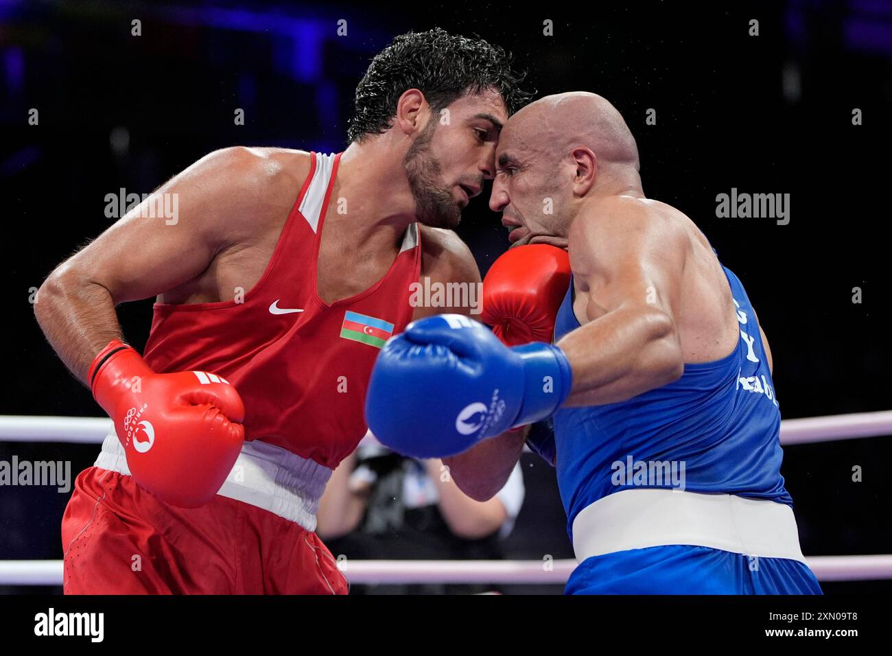 Azerbaijan's Murad Allahverdiyev, left, fights Egypt's Abdelrahman ...