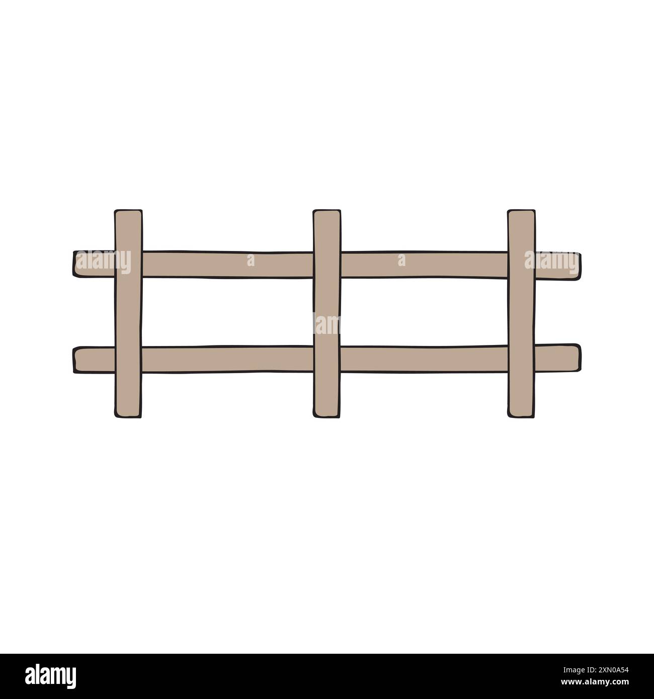 Vector hand drawn doodle sketch colored fence isolated on white background Stock Vector Image ...