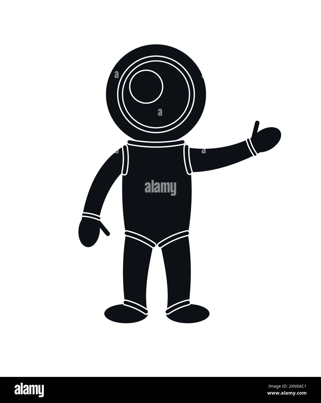 Vector flat cosmonaut isolated on white background Stock Vector Image ...