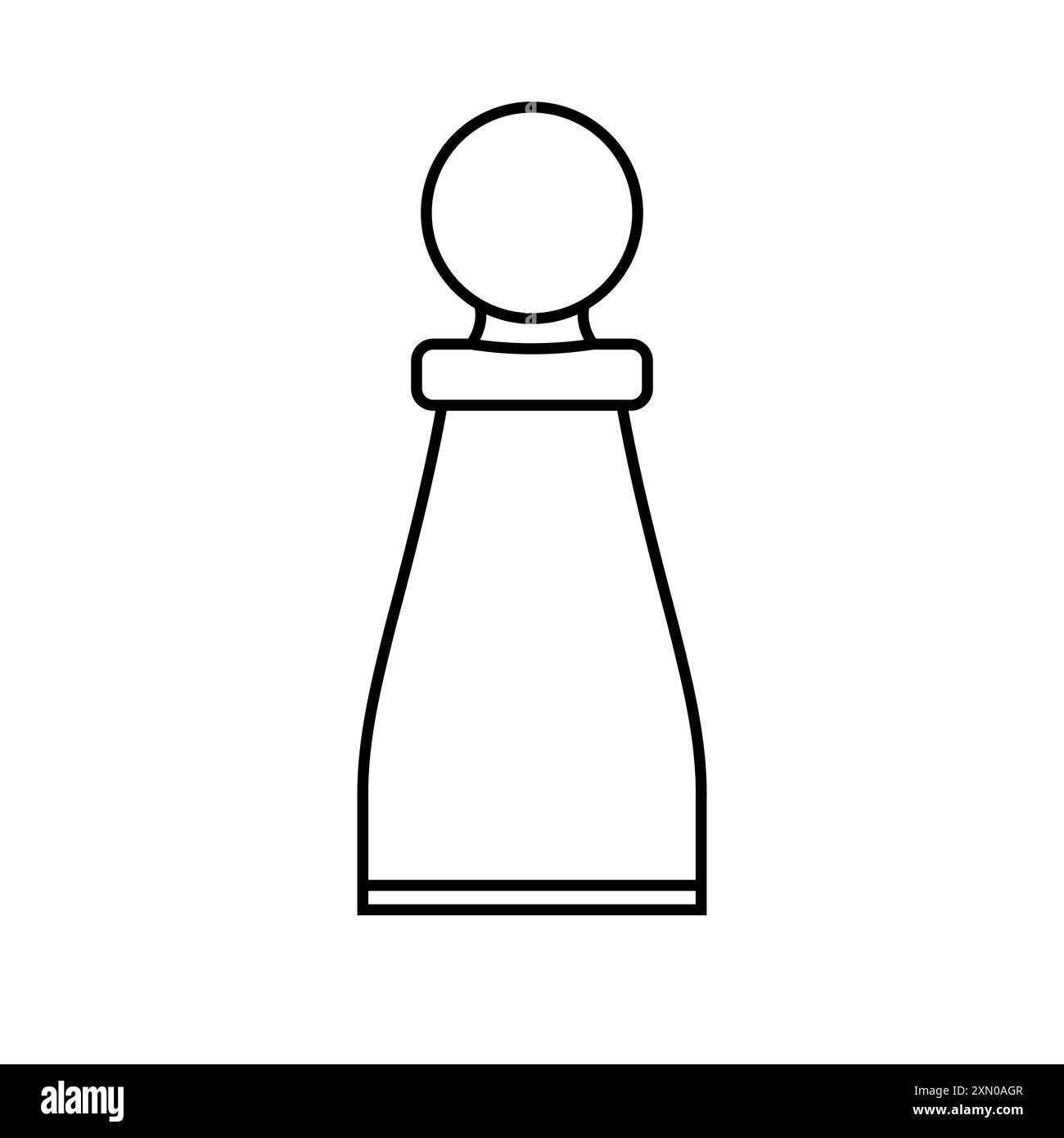 Vector flat outline chess figure isolated on white background Stock ...