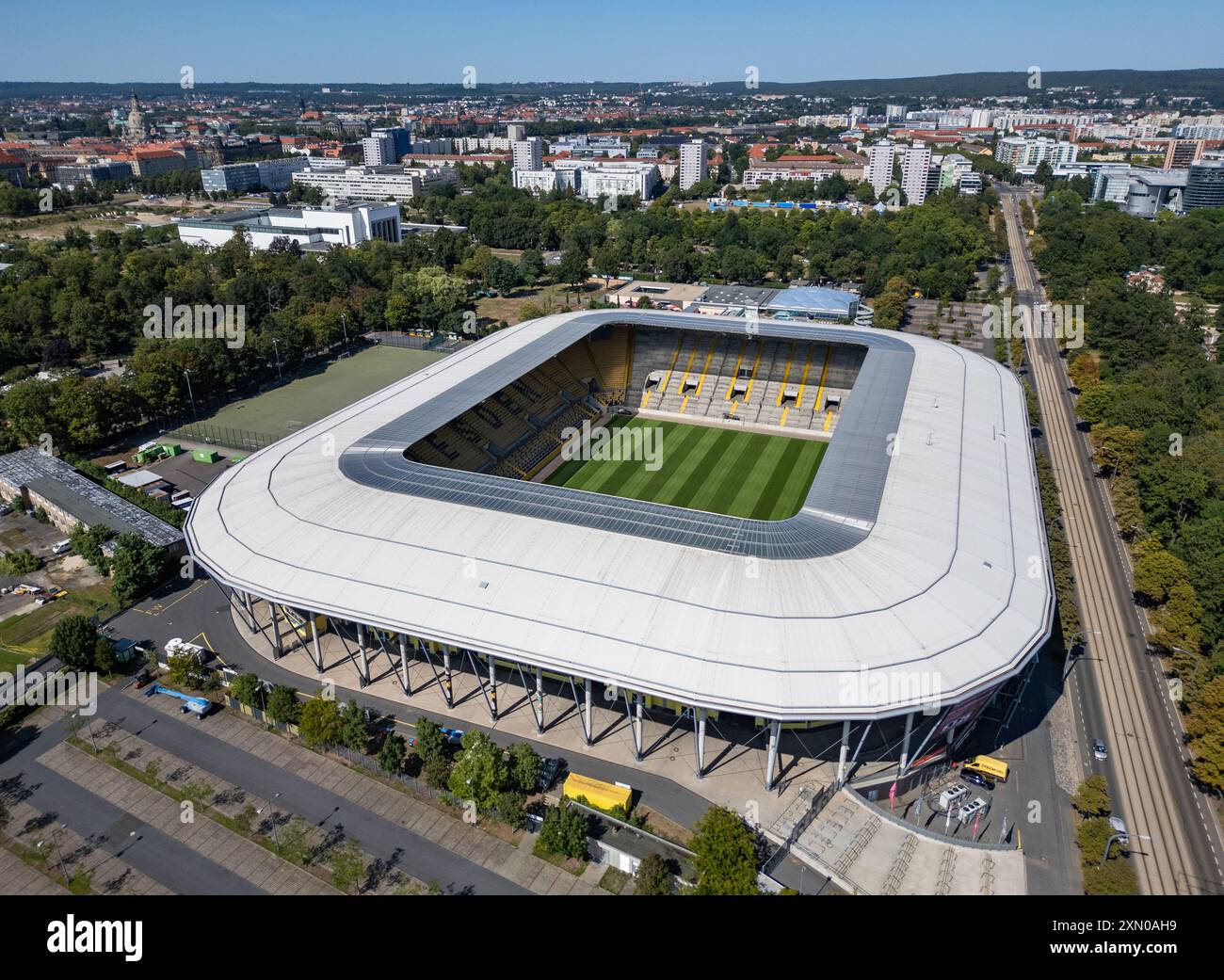 Dresden, Germany. 30th July, 2024. View of the Rudolf Harbig Stadium ...