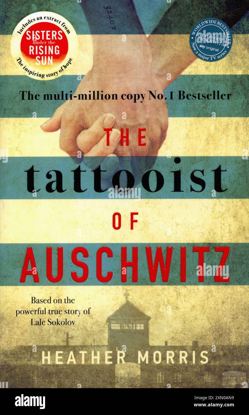 Book cover. "The Tattooist of Auschwitz" by Heather Morris Stock Photo ...