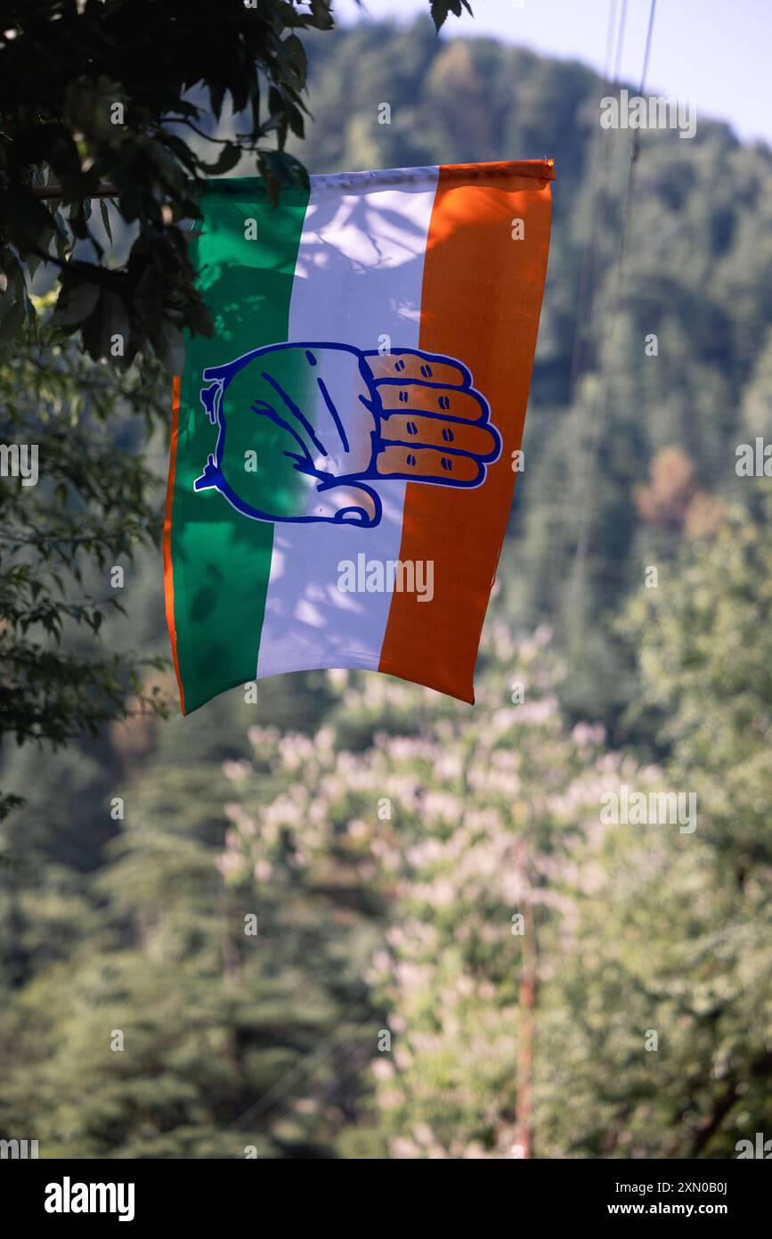 Indian flag with an image of a hand. Indian elections. Republic of ...