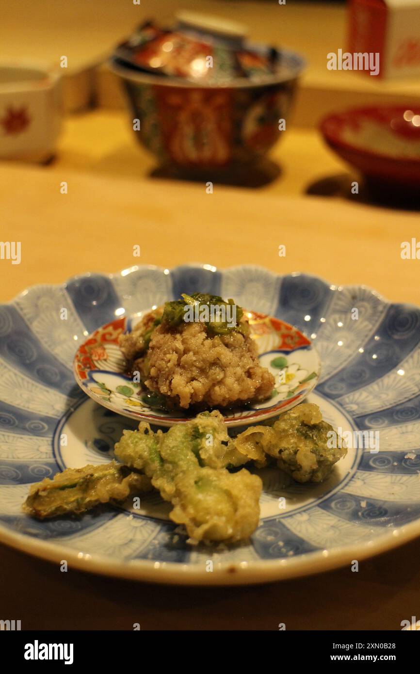 Japanese cuisine : Fugu (Blowfish) tempura in Kyoto, Japan Stock Photo ...