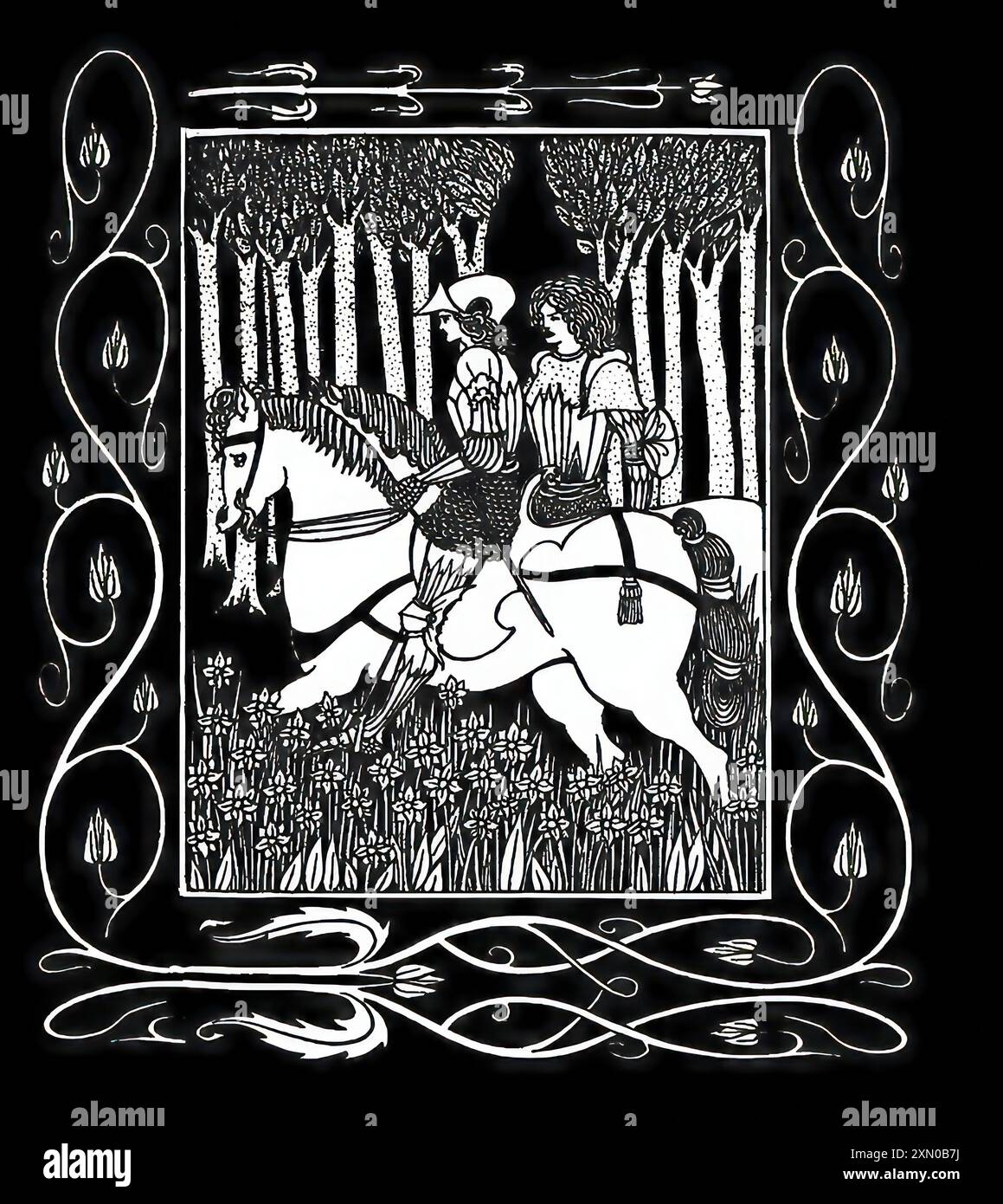 king mark and sir dinadan Stock Photo - Alamy