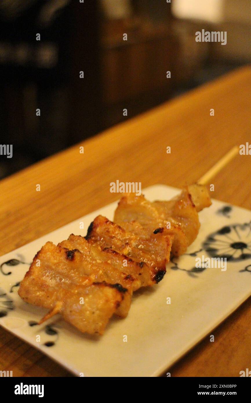 Yakitori : Kawa (chicken skin) in Kyoto, Japan Stock Photo - Alamy