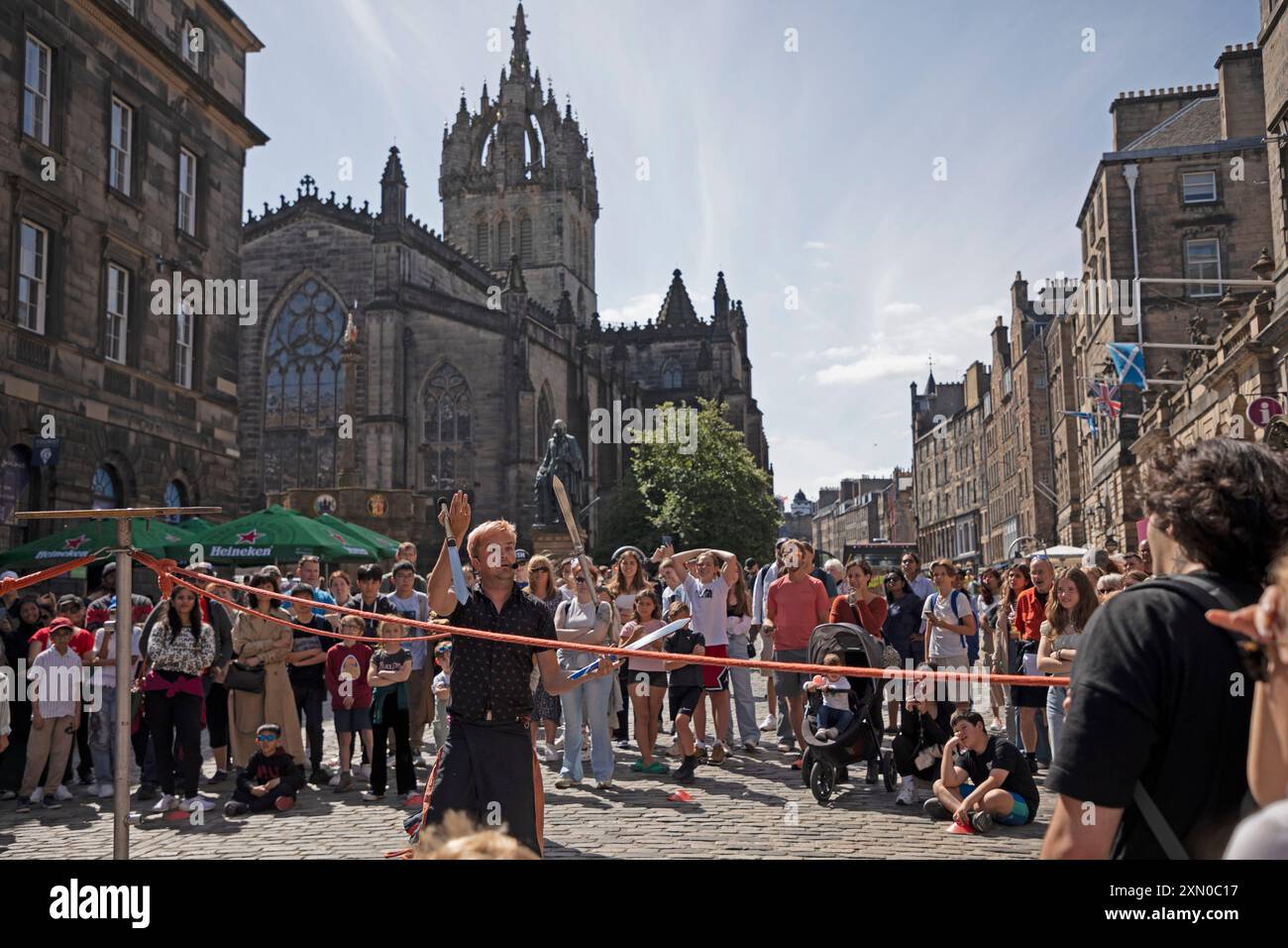 Edinburgh, city centre, Scotland, UK. 30 July 2024. Summer in the city ...
