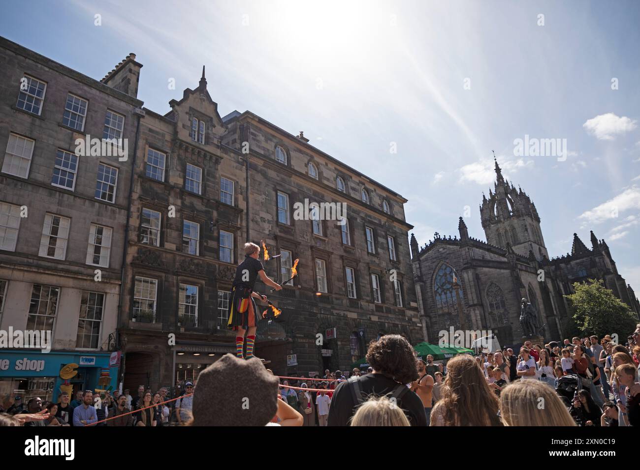 Edinburgh, city centre, Scotland, UK. 30 July 2024. Summer in the city ...