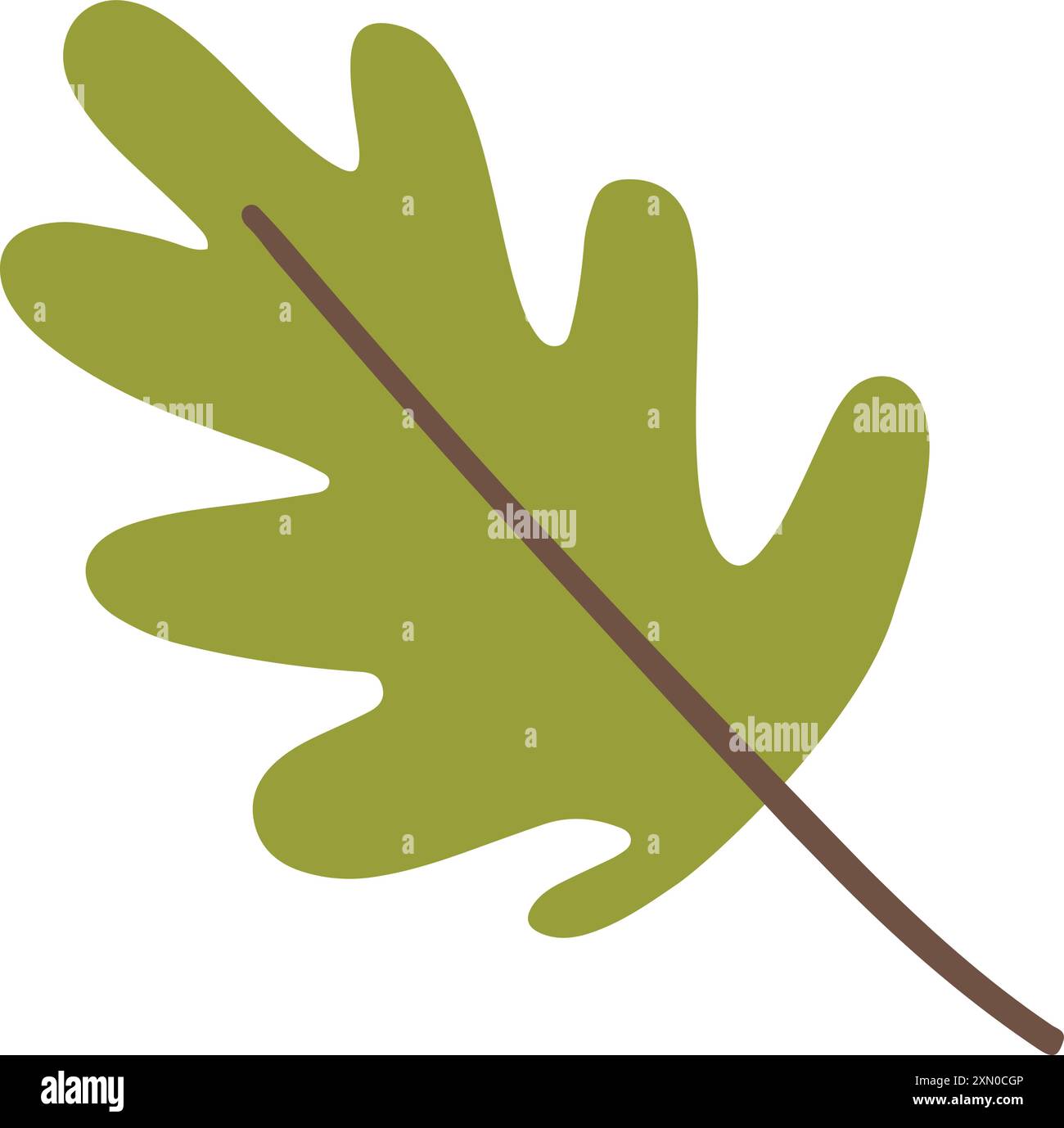 Vector flat illustration of an oak leaf Stock Vector Image & Art - Alamy