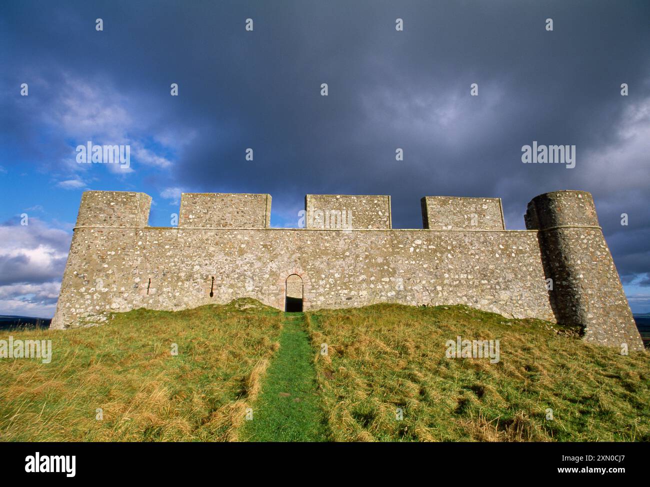 Hume Castle, Roxburghshire, Scottish Borders, March 2004 Stock Photo ...