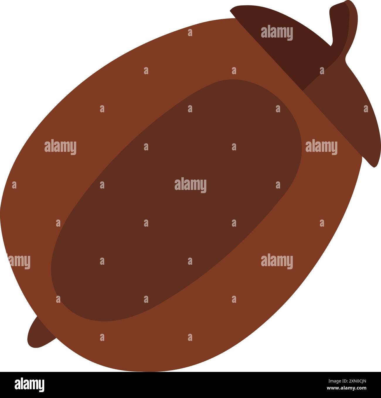 Vector flat illustration of a brown acorn Stock Vector Image & Art - Alamy