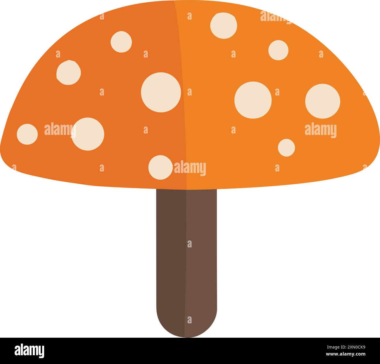Vector flat illustration of an orange mushroom Stock Vector Image & Art ...