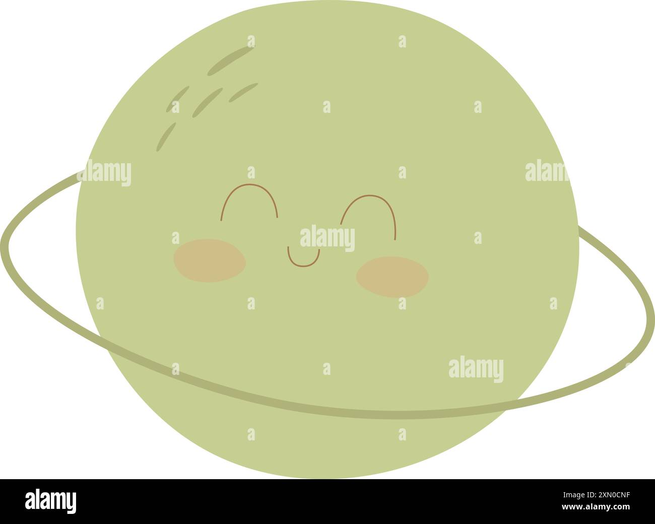 Smiling Green Planet Illustration isolated Stock Vector Image & Art - Alamy