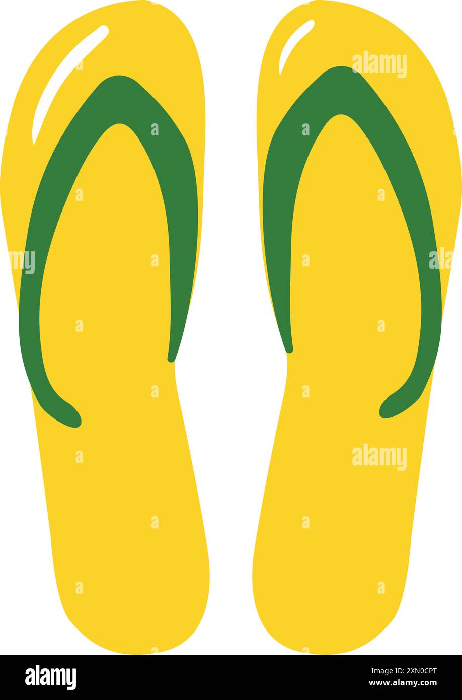 Yellow Flip Flops Illustration isolated Stock Vector Image & Art - Alamy