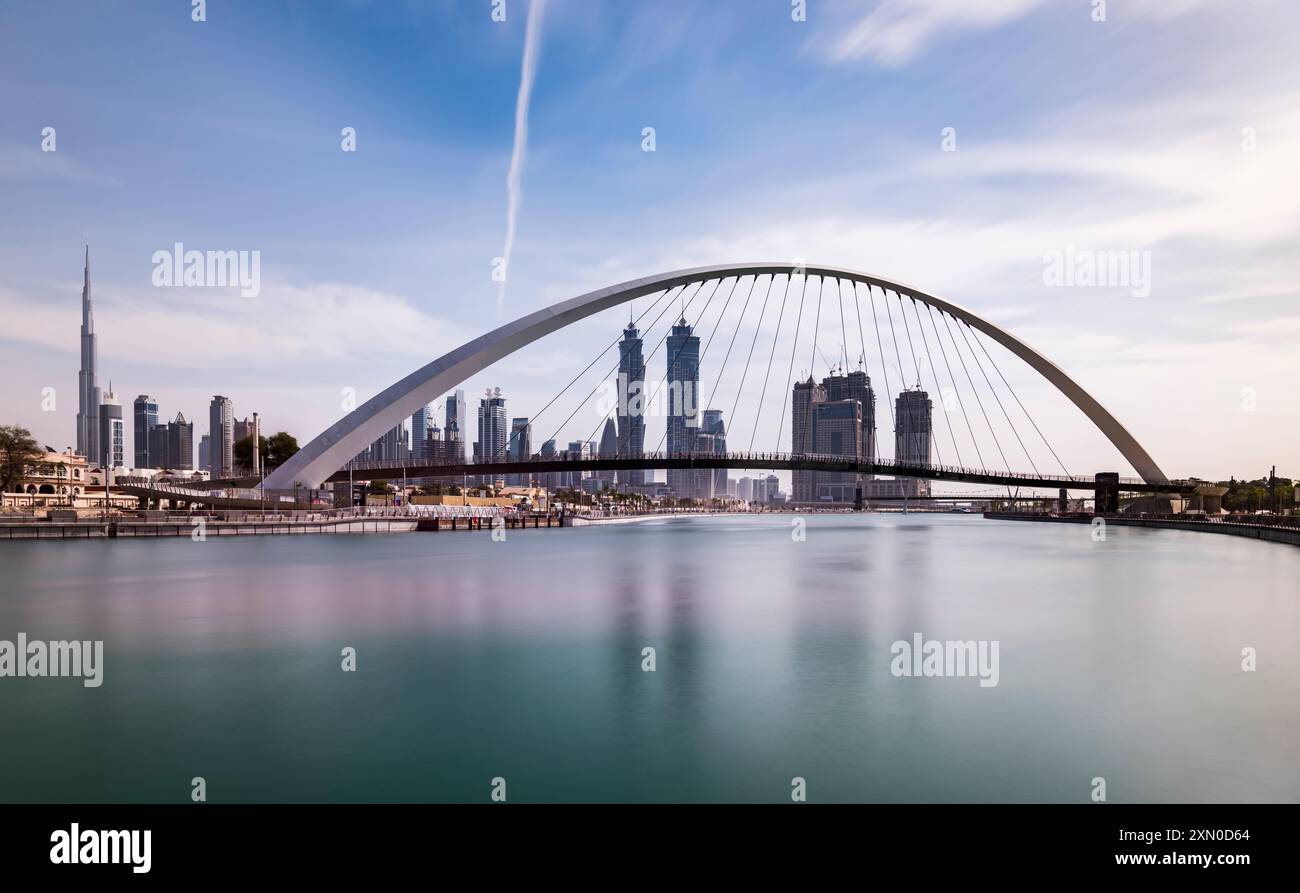 United Arab Emirates, Dubai, Jan 13th, 2017. View of Dubai Skyline with ...