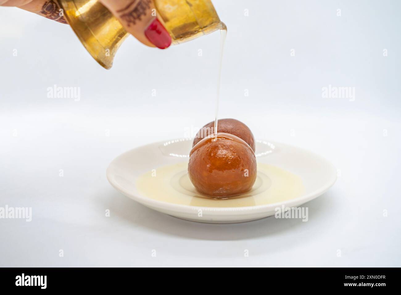 A Plate of Gulab Jamun Lal Mohan Sweets for Indian Ceremony Festival ...