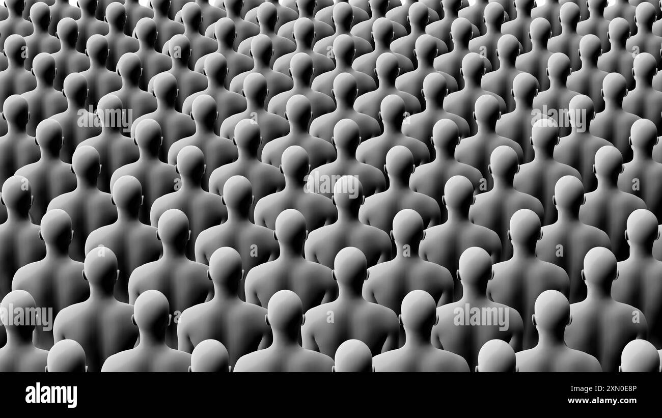 Group identical Black and White Stock Photos & Images - Alamy