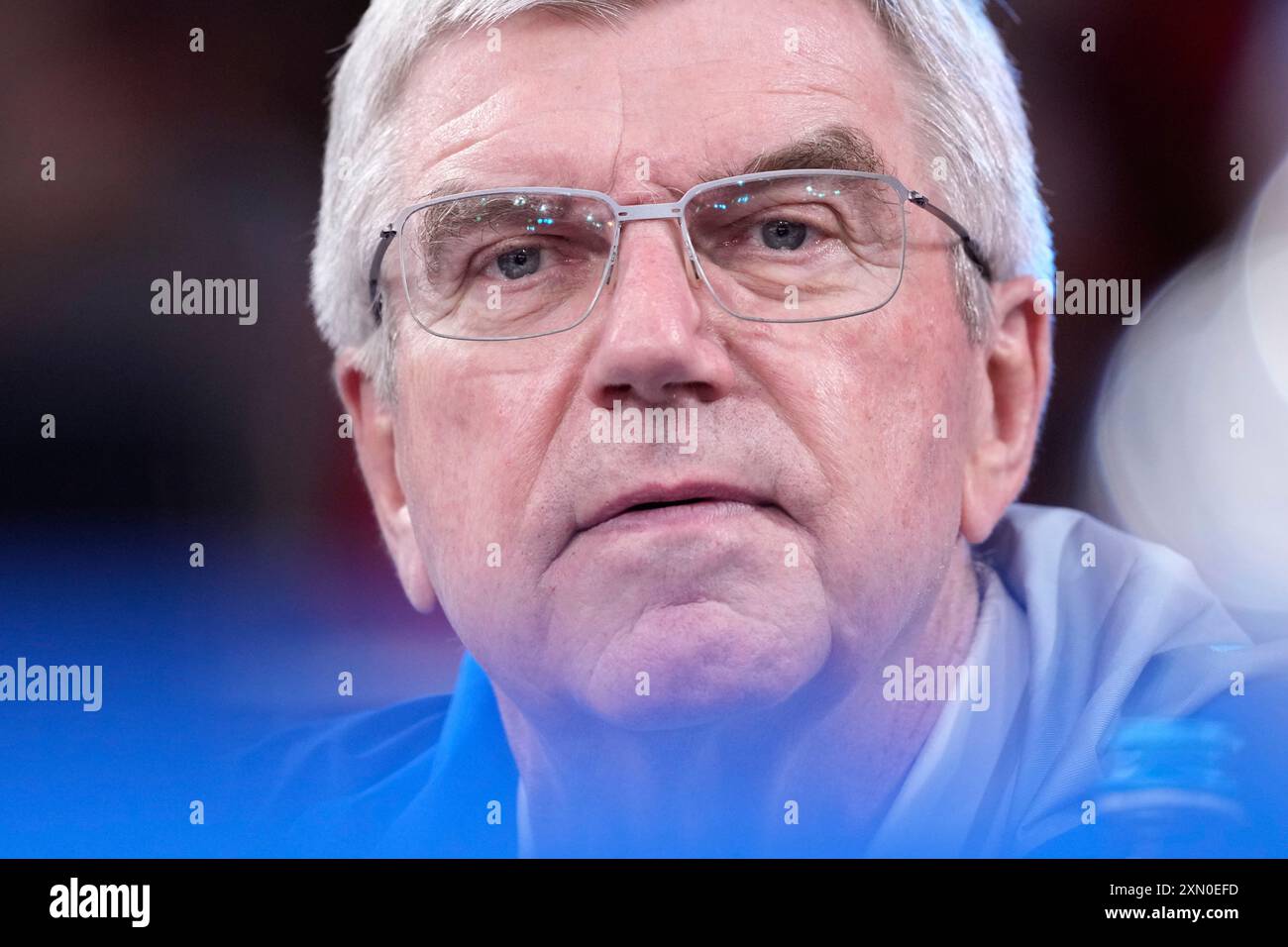 IOC President Thomas Bach attends at the men's men -81kg bronze medal ...