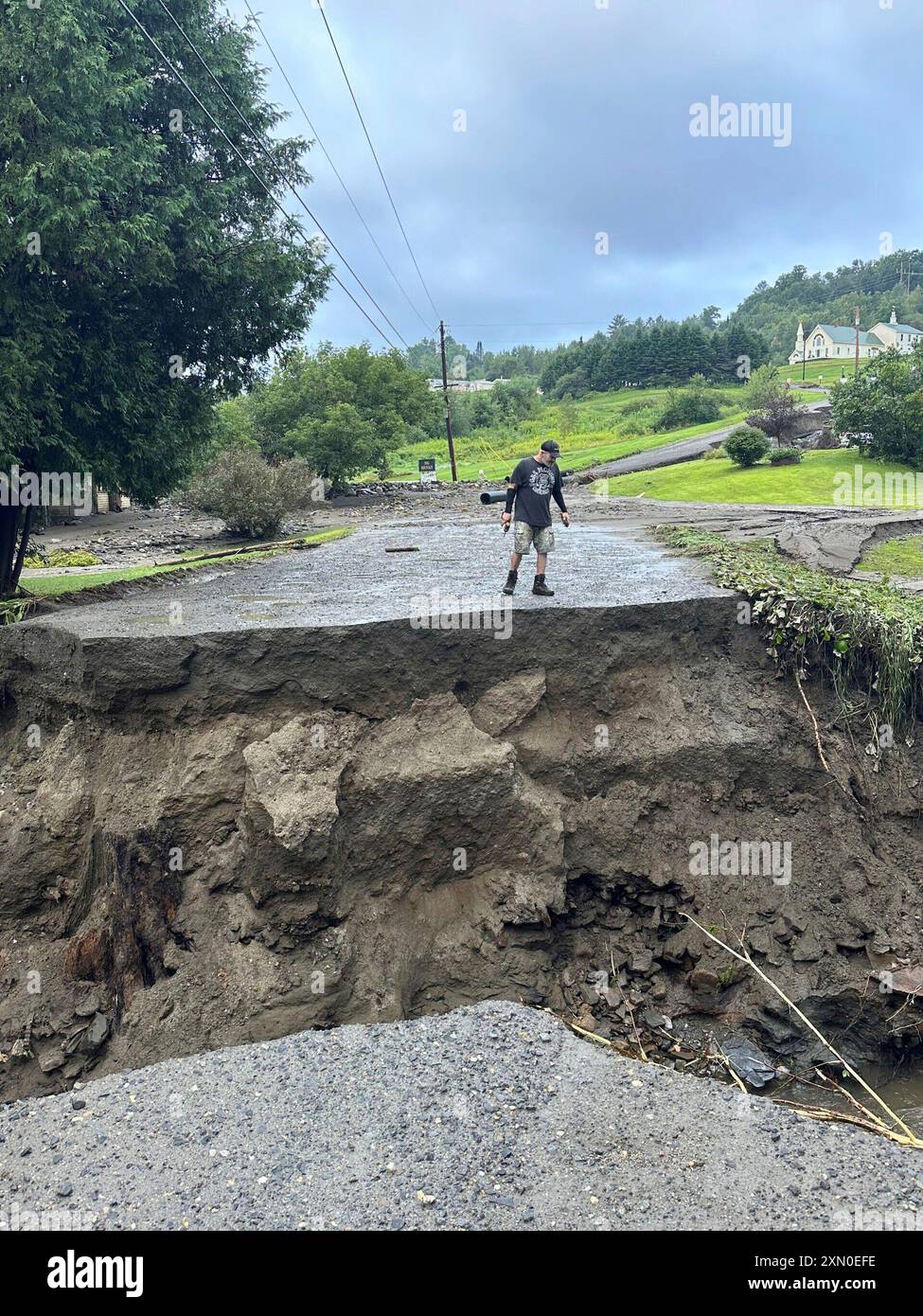 Damage from flash floods are seen on Tuesday, July 30, 2024, in St ...