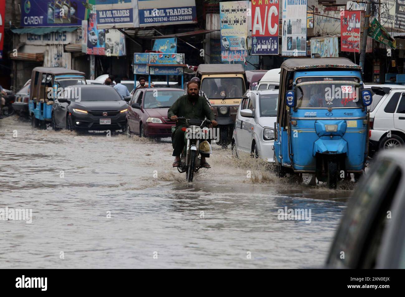 Commuters are facing difficulties in transportation due to stagnant ...