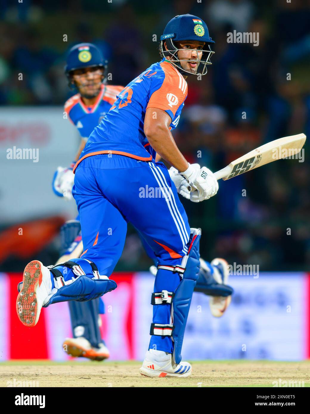 Kandy, Sri Lanka. 30th July 2024. India’s Shivam Dube (R) and vice ...