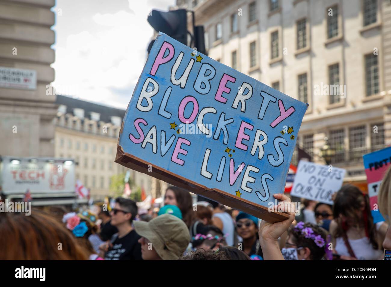 Puberty blockers protest hi-res stock photography and images - Alamy