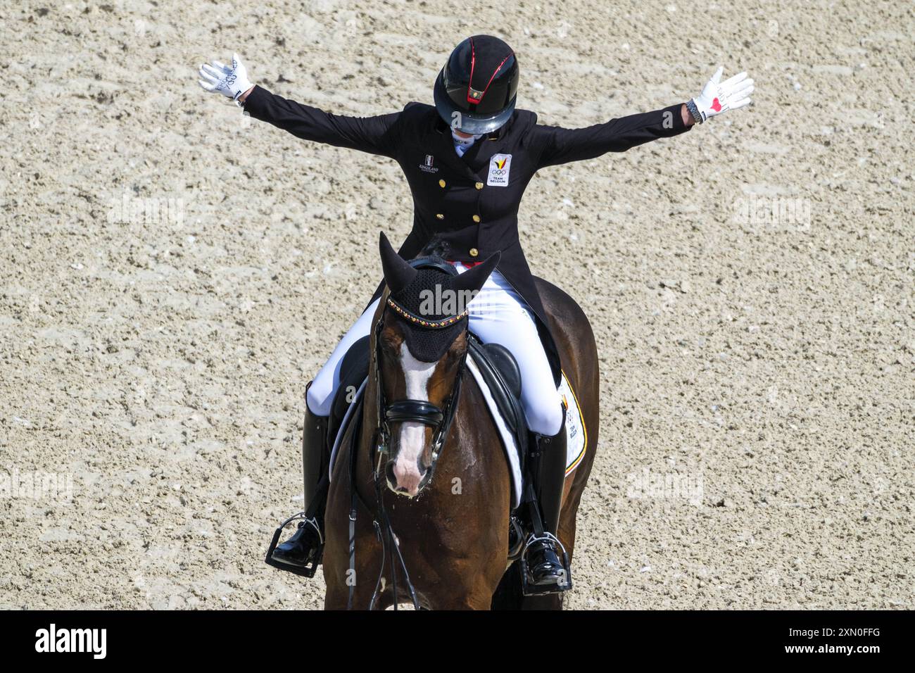 Equestrian, Larissa PAULUIS riding FLAMBEAU during the Dressage ...