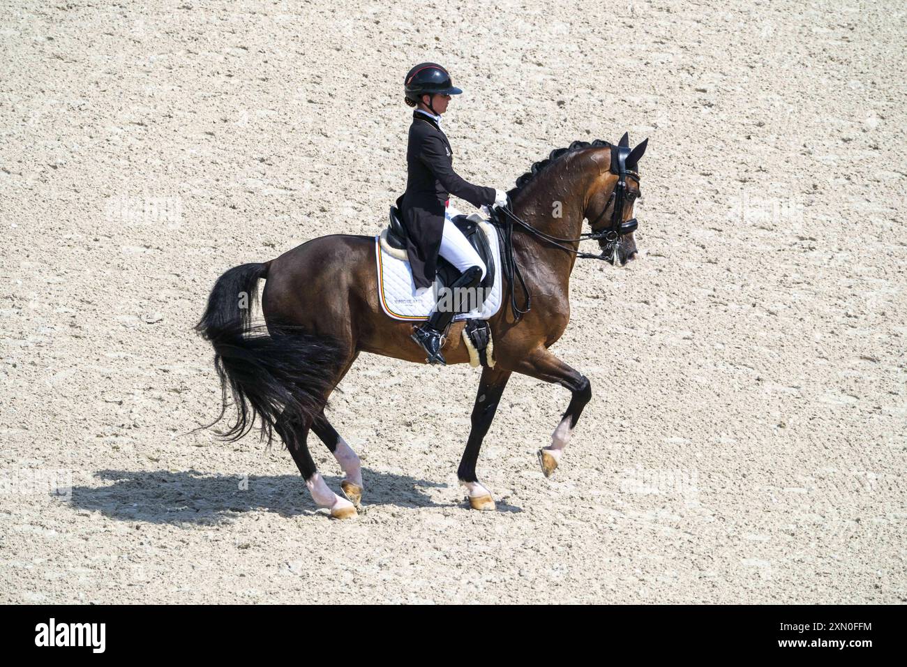 Equestrian, Larissa PAULUIS riding FLAMBEAU during the Dressage ...