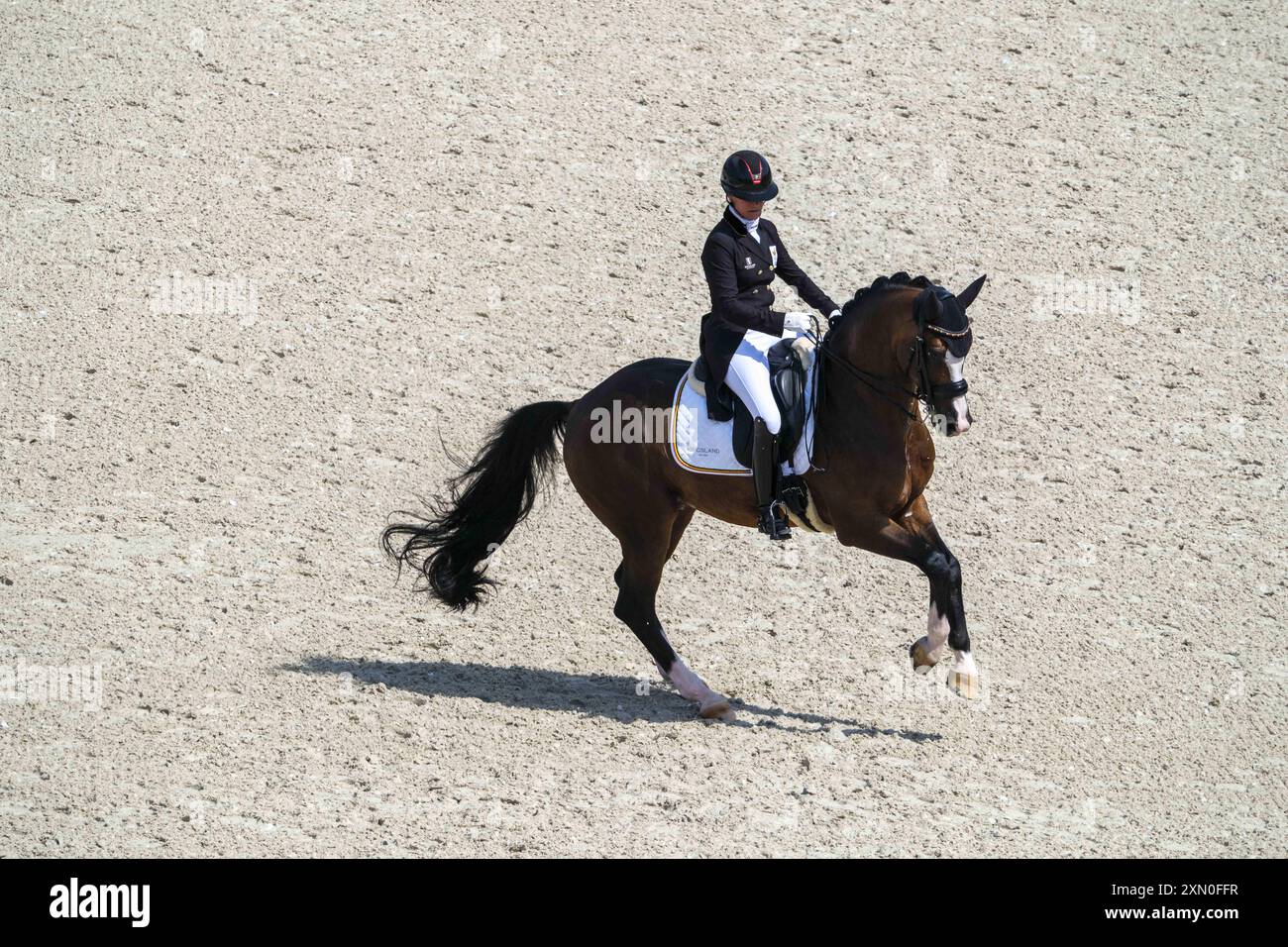 Equestrian, Larissa PAULUIS riding FLAMBEAU during the Dressage ...