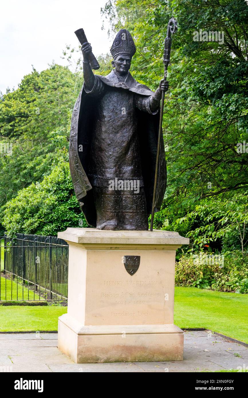 Statue of Henry Wardlaw (died 6 April 1440) who was a Scottish church ...