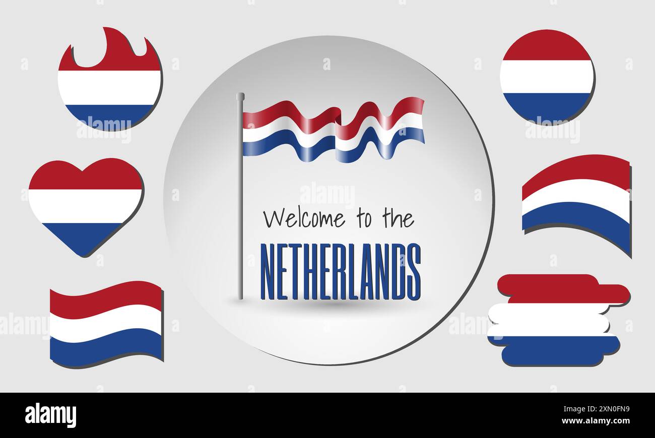 Netherlands flag waving Stock Vector Images - Alamy