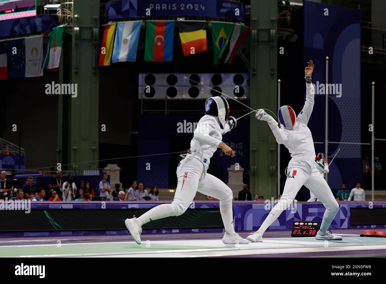 VITALIS Coraline of France SWATOWSKA-WENGLARCZYK Martina of Poland Fencing Women's Épée Team ...