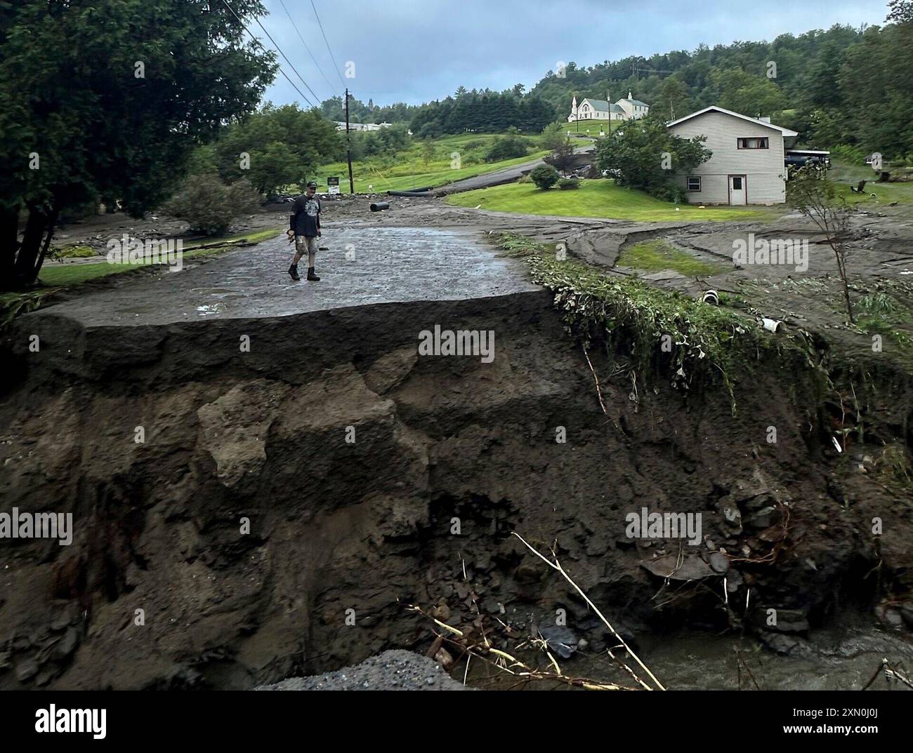 Damage from flash floods are seen on Tuesday, July 30, 2024, in St ...