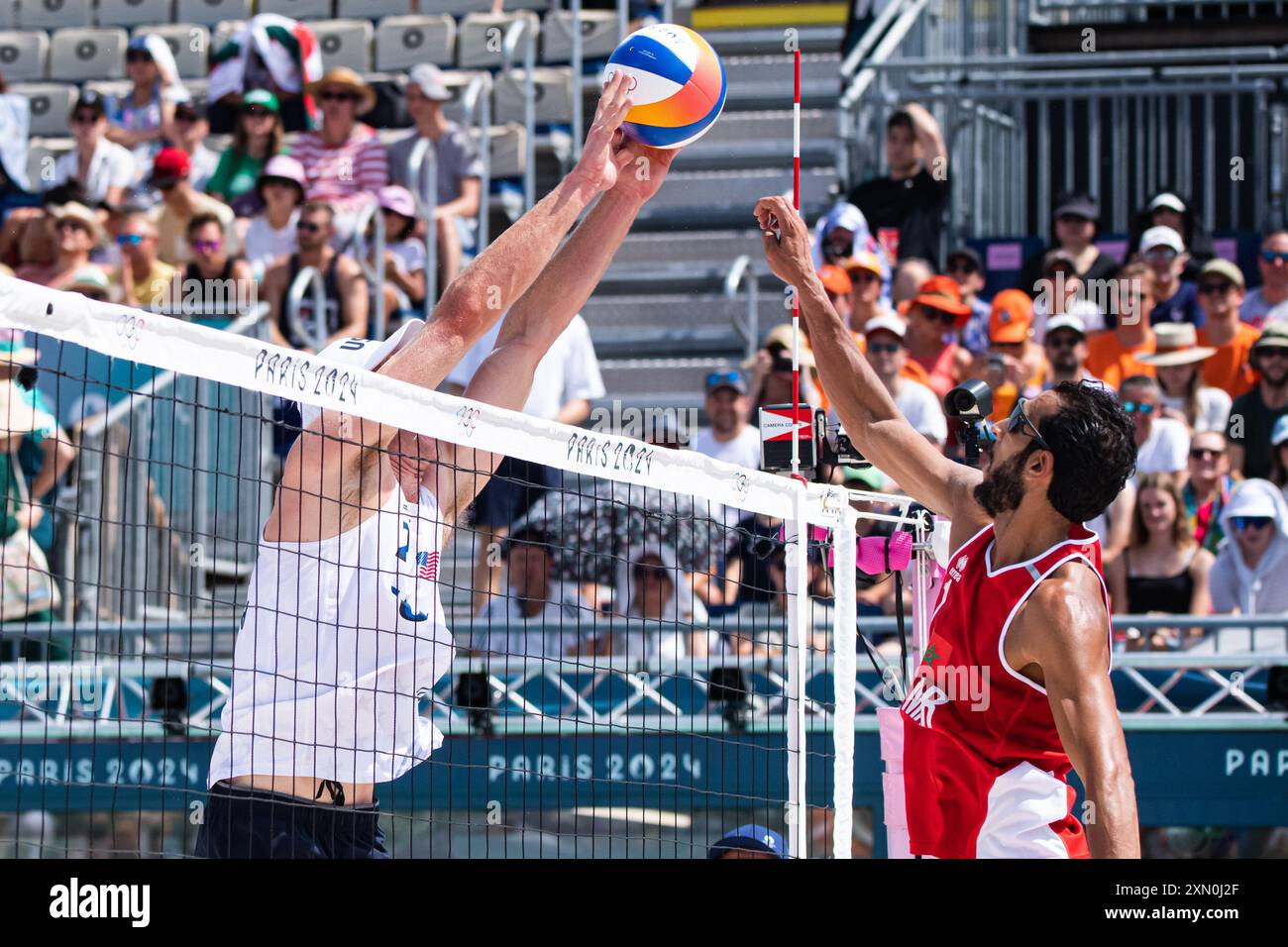 Paris, France. 30th July, 2024. Andrew Benesh (USA), Beach Volleyball ...
