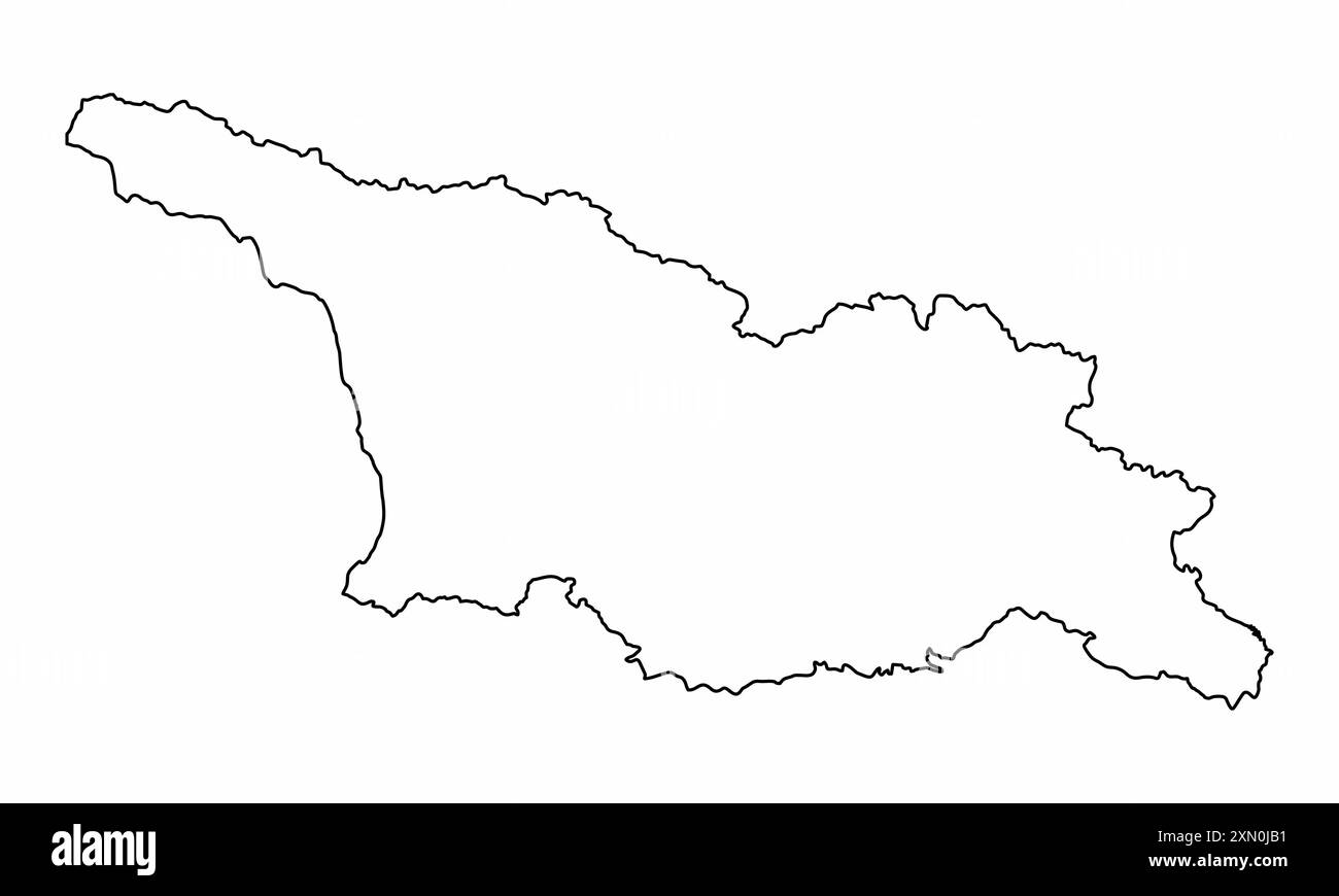 Georgia outline map isolated on white background Stock Vector Image ...