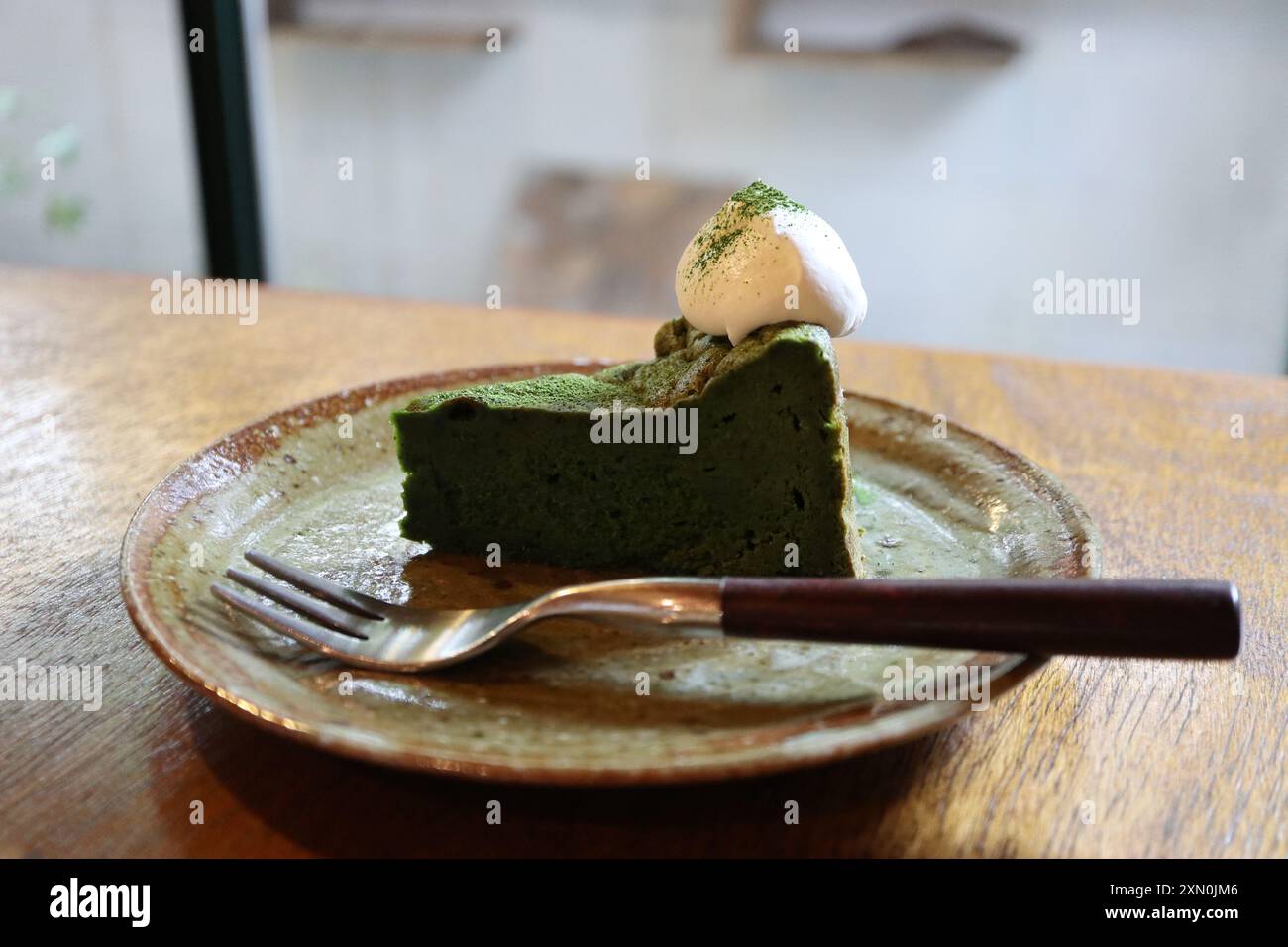 Matcha chocolate cake in Kyoto, Japan Stock Photo - Alamy