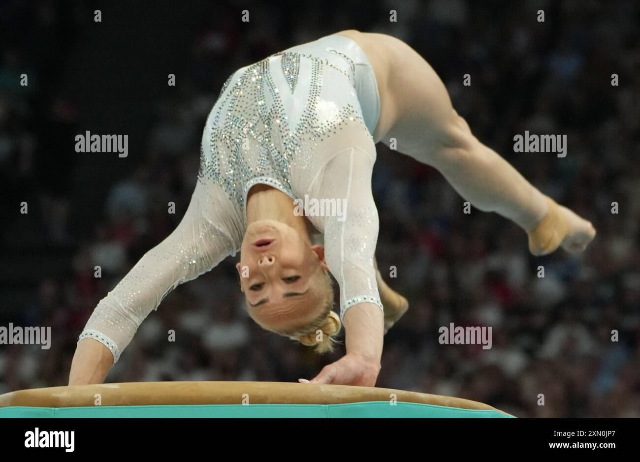 Paris, France. 30th July, 2024. Alice D'Amato of Italy performs on the ...