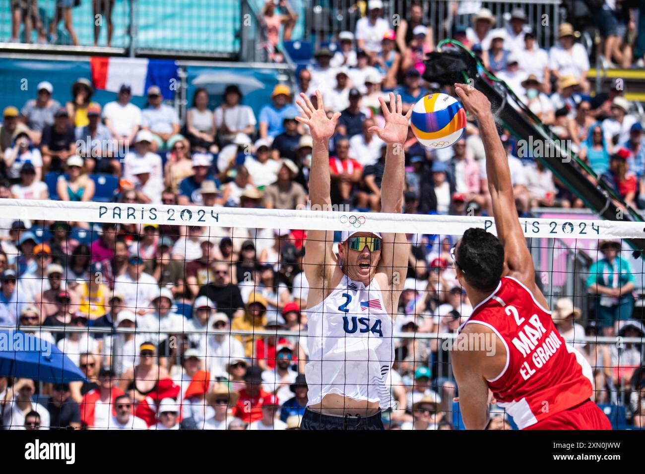 Andrew Benesh (USA), Beach Volleyball, Men's Preliminary Phase during ...