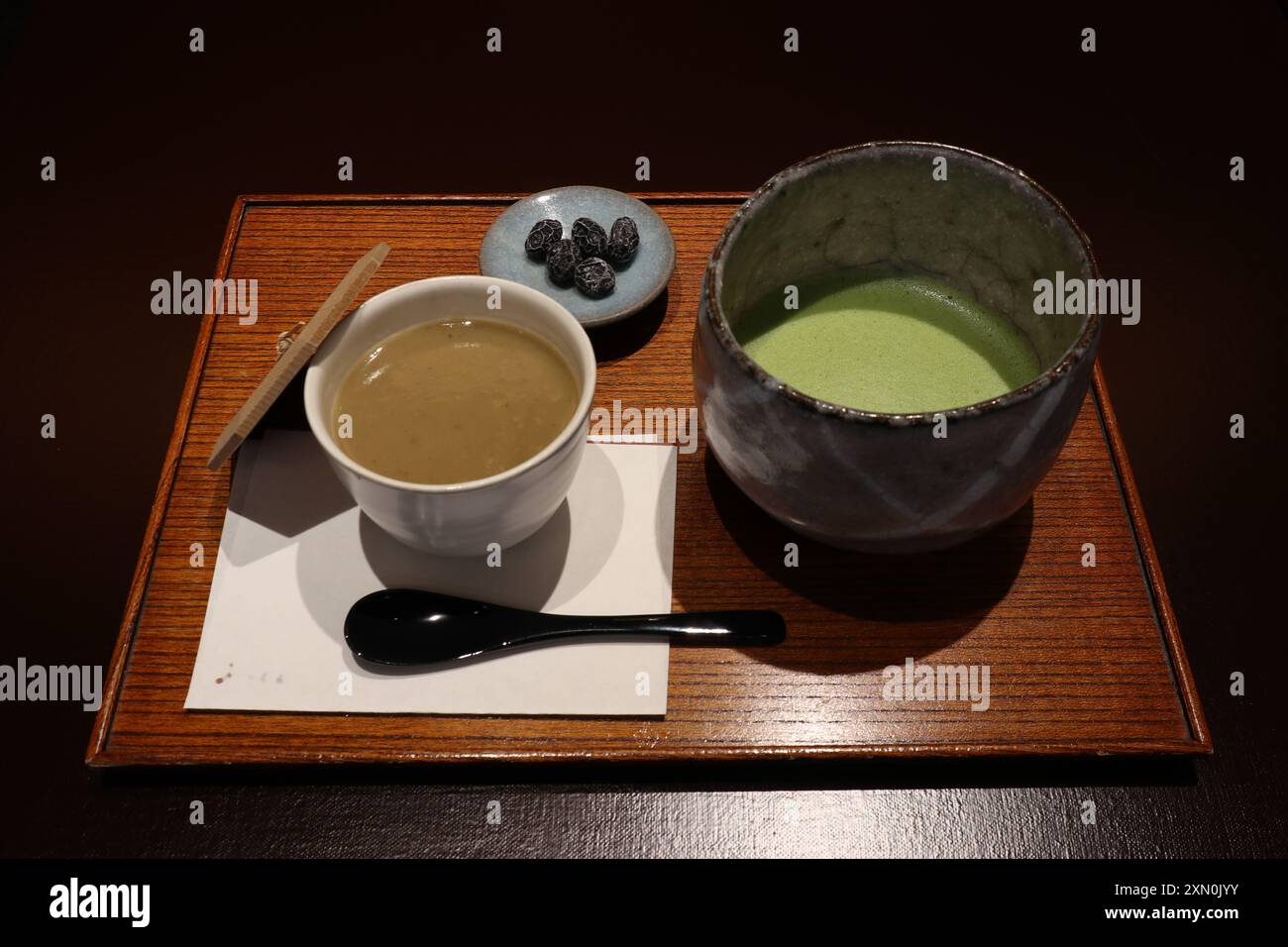 Matcha and Japanese sweets in Kyoto, Japan Stock Photo - Alamy