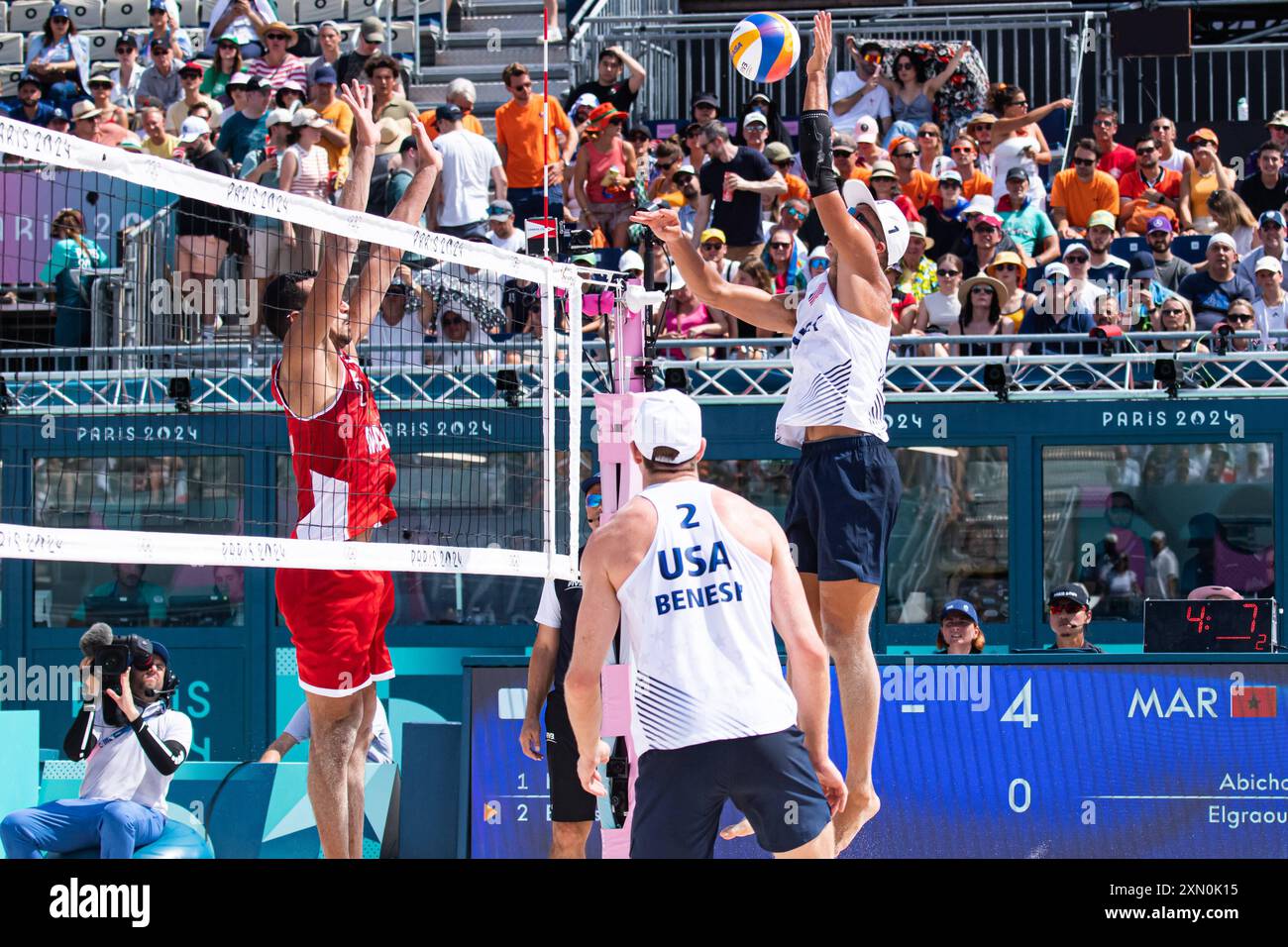 Miles Partain (USA), Beach Volleyball, Men's Preliminary Phase during ...