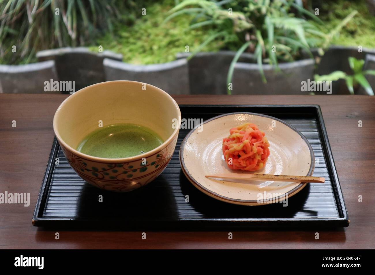 Matcha and Japanese sweets in Kyoto, Japan Stock Photo - Alamy